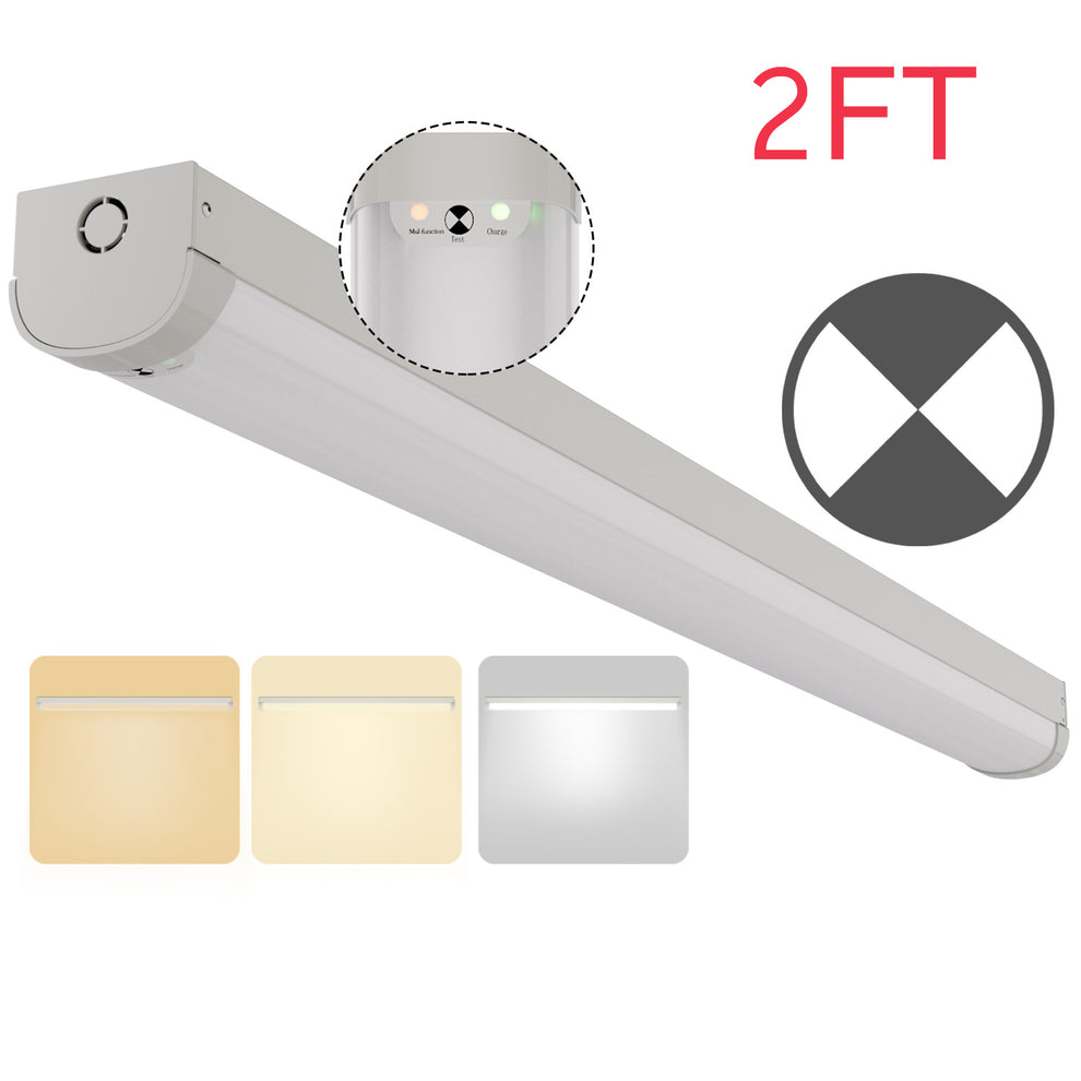 Walrusled 2FT Hallway LED Linear Strip Emergency Batten Light, 3 CCT P